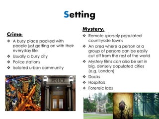 Crime mystery (genre research) | PPTX | True Crime | Genres