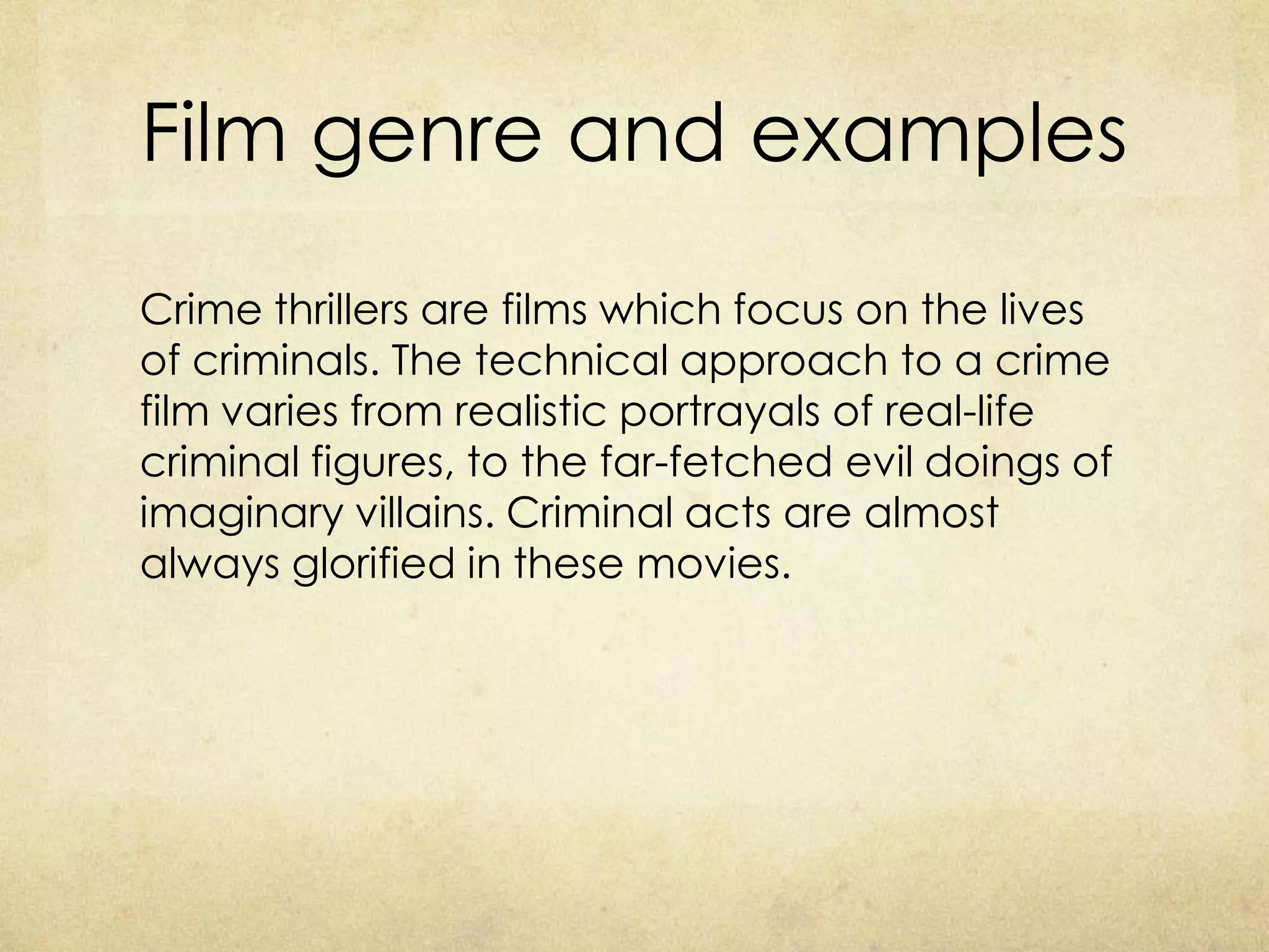 Crime thriller pitch presentation AS Media | PPTX