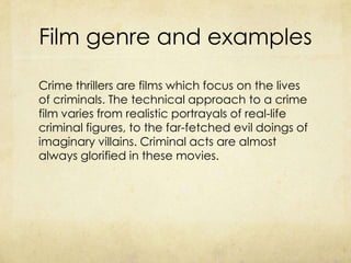 Crime thriller pitch presentation AS Media | PPT