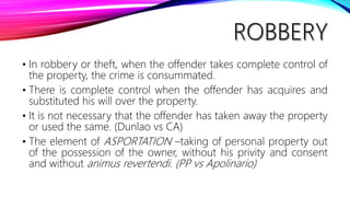 Crime against property | PPTX