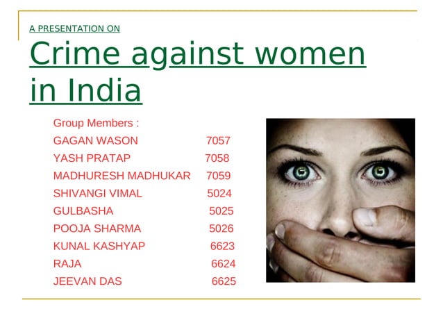 Crime Against Women Ppt