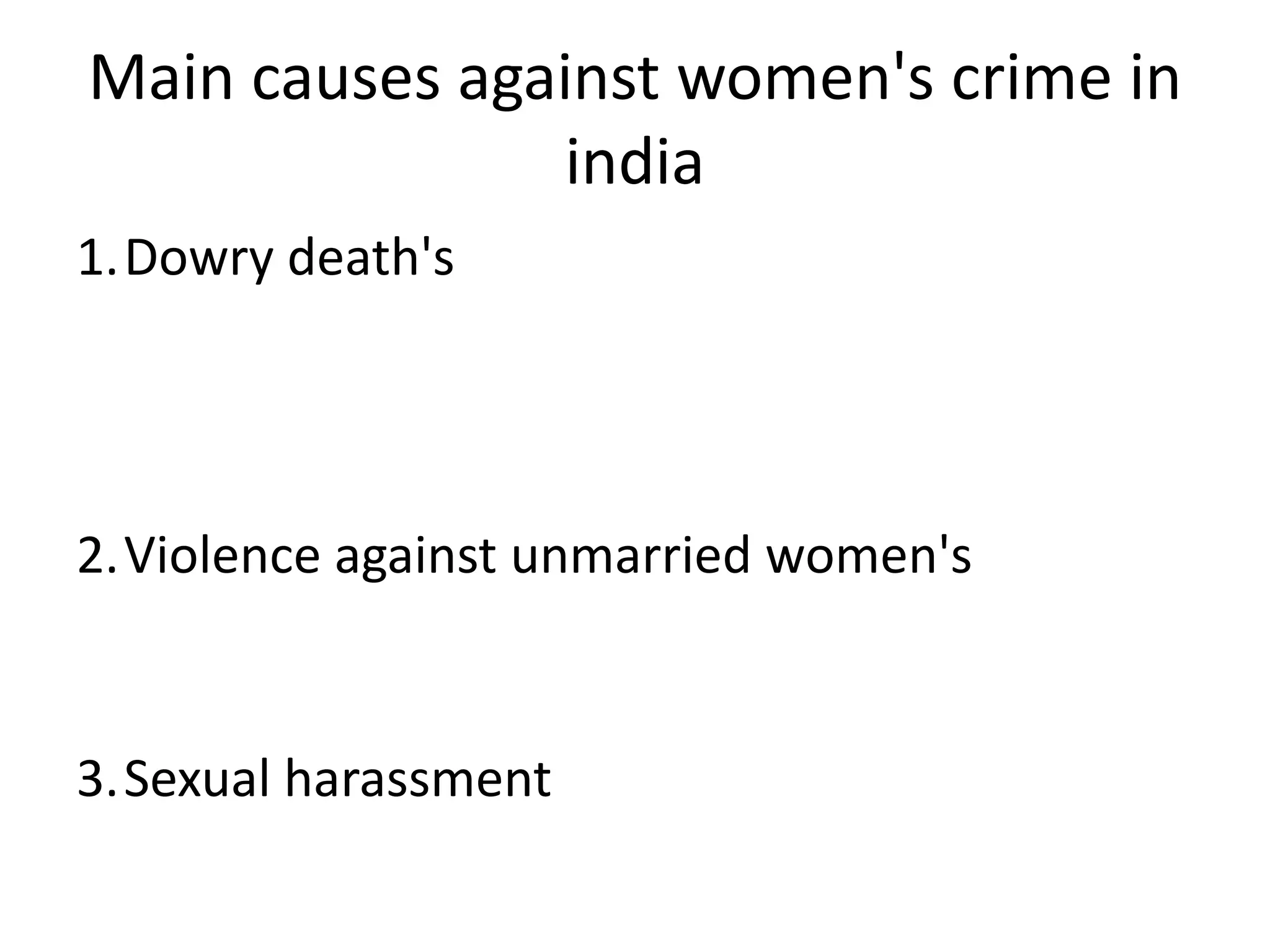 Crime Against Women Ppt 