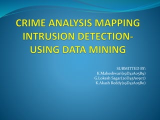 CRIME ANALYSIS MAPPING INTRUSION DETECTION-USING DATA MINING.pptx