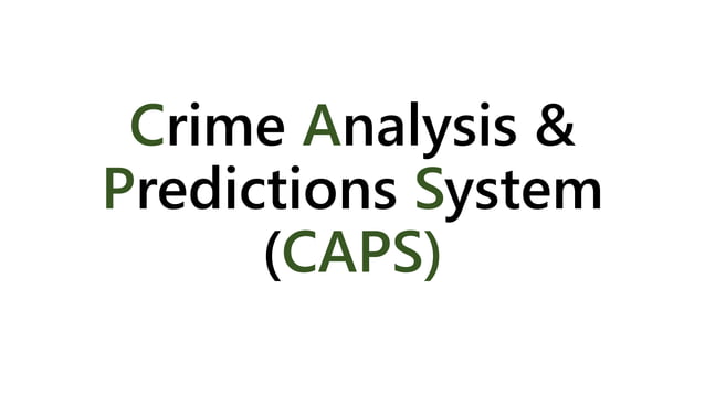 Crime Analysis & Prediction System | PDF | Cloud Computing | Internet