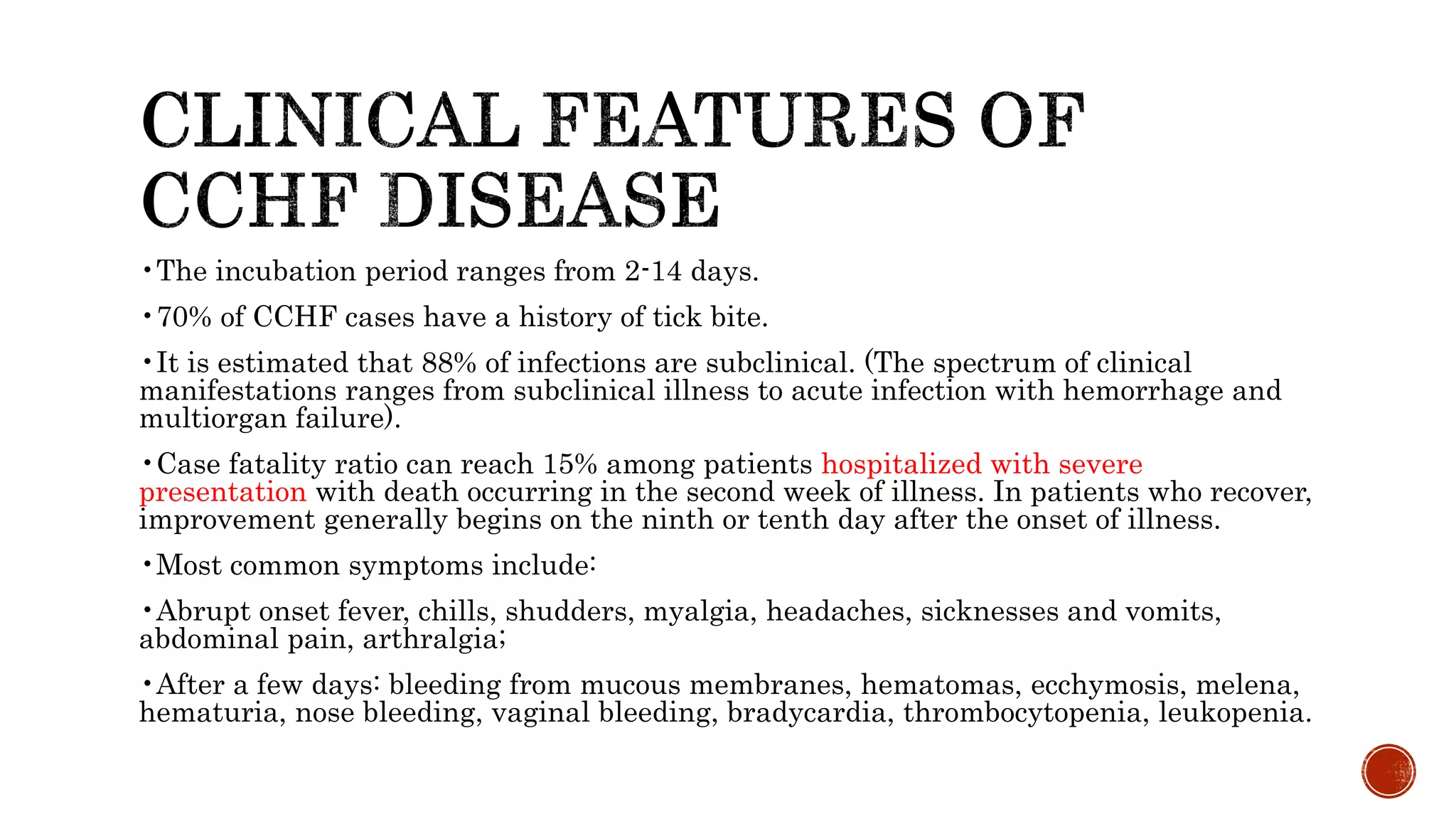 Crimean congo hemorrhagic fever(CCHF) | PPTX