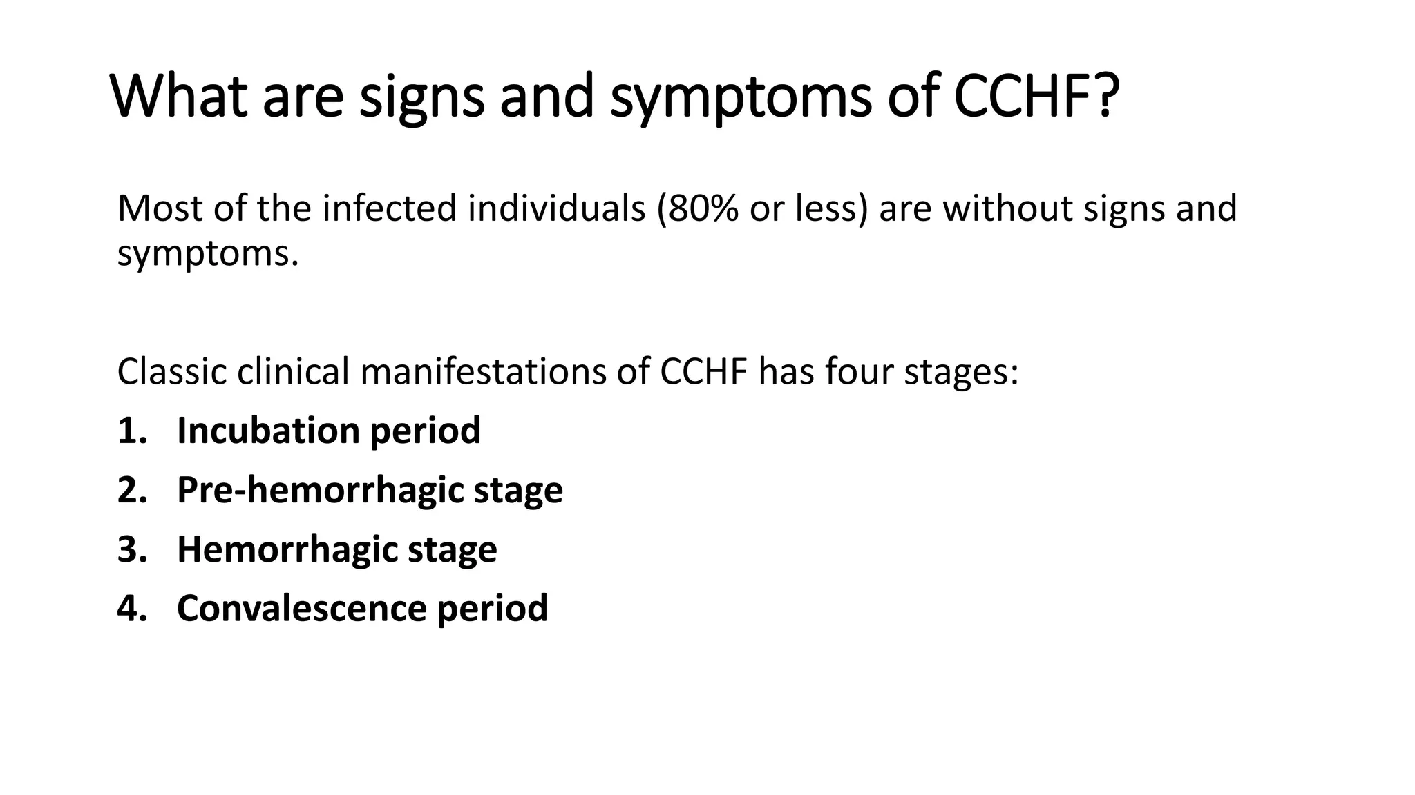 Crimean Congo Hemorrhagic Fever (CCHF) by Wazhma Hakimi | PDF