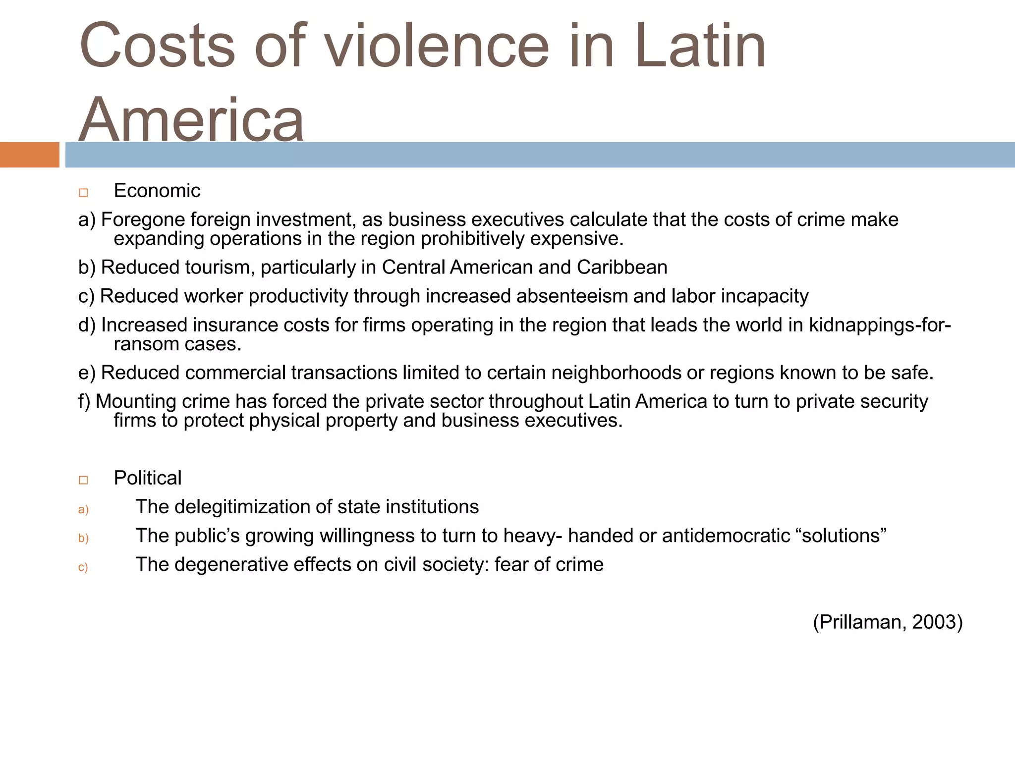 Crime, violence, and culture in latin america | PPTX