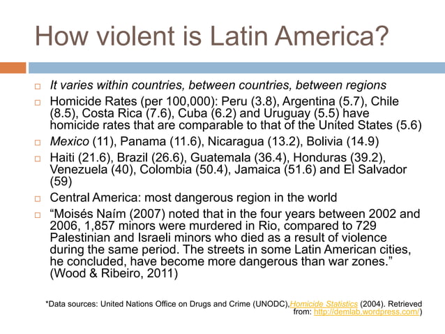 Crime, violence, and culture in latin america | PPTX | World ...