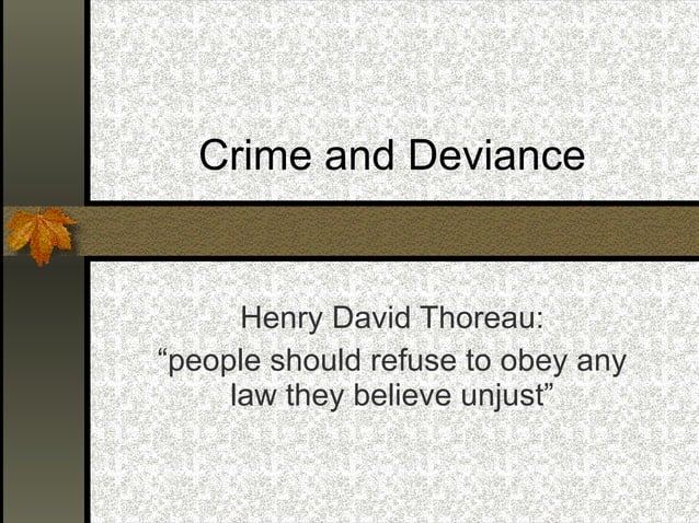 Crime and deviance | PPT