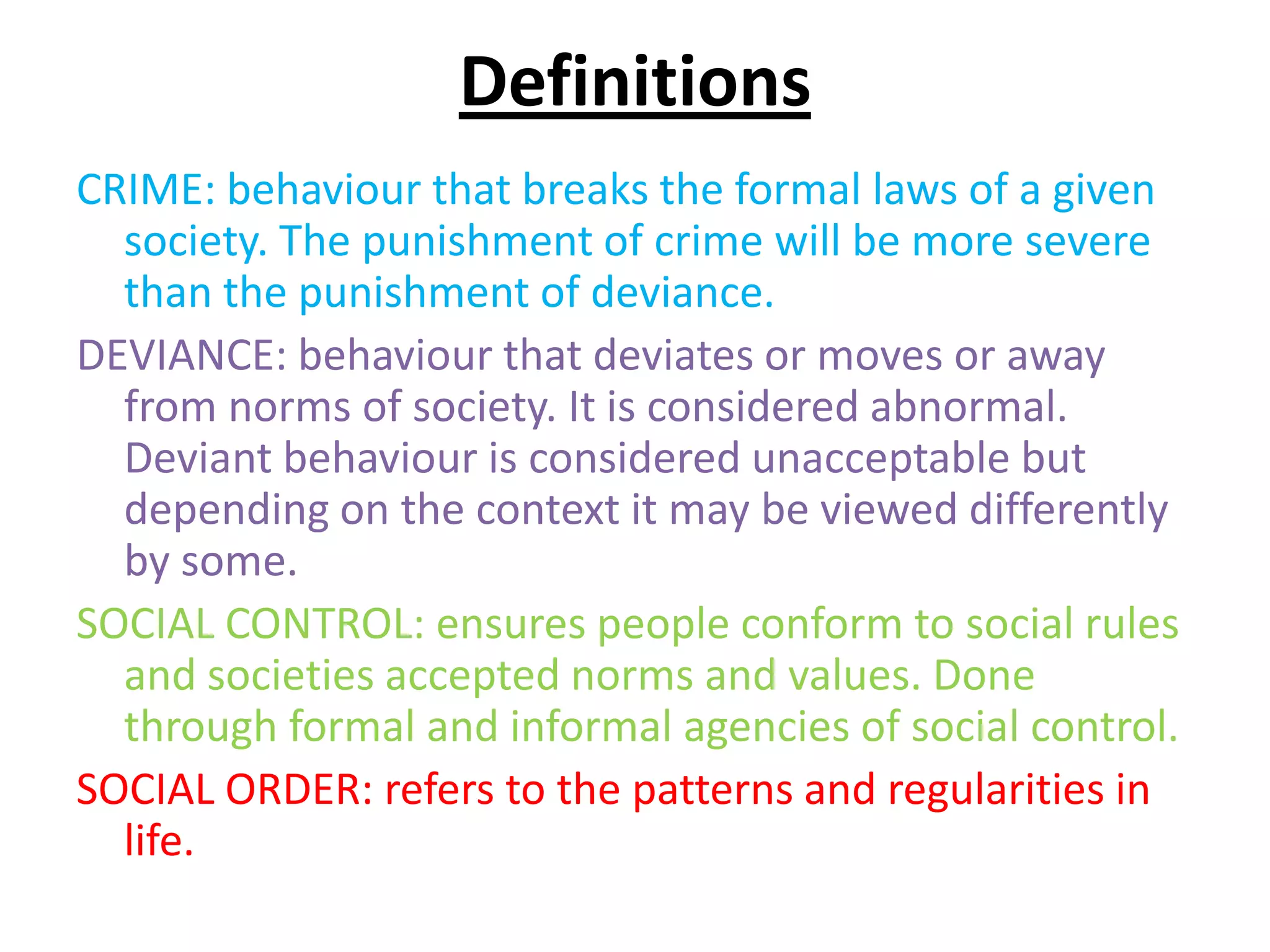 Crime and deviance | PPTX