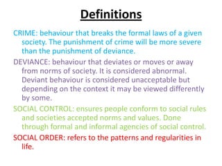 Crime and deviance | PPTX