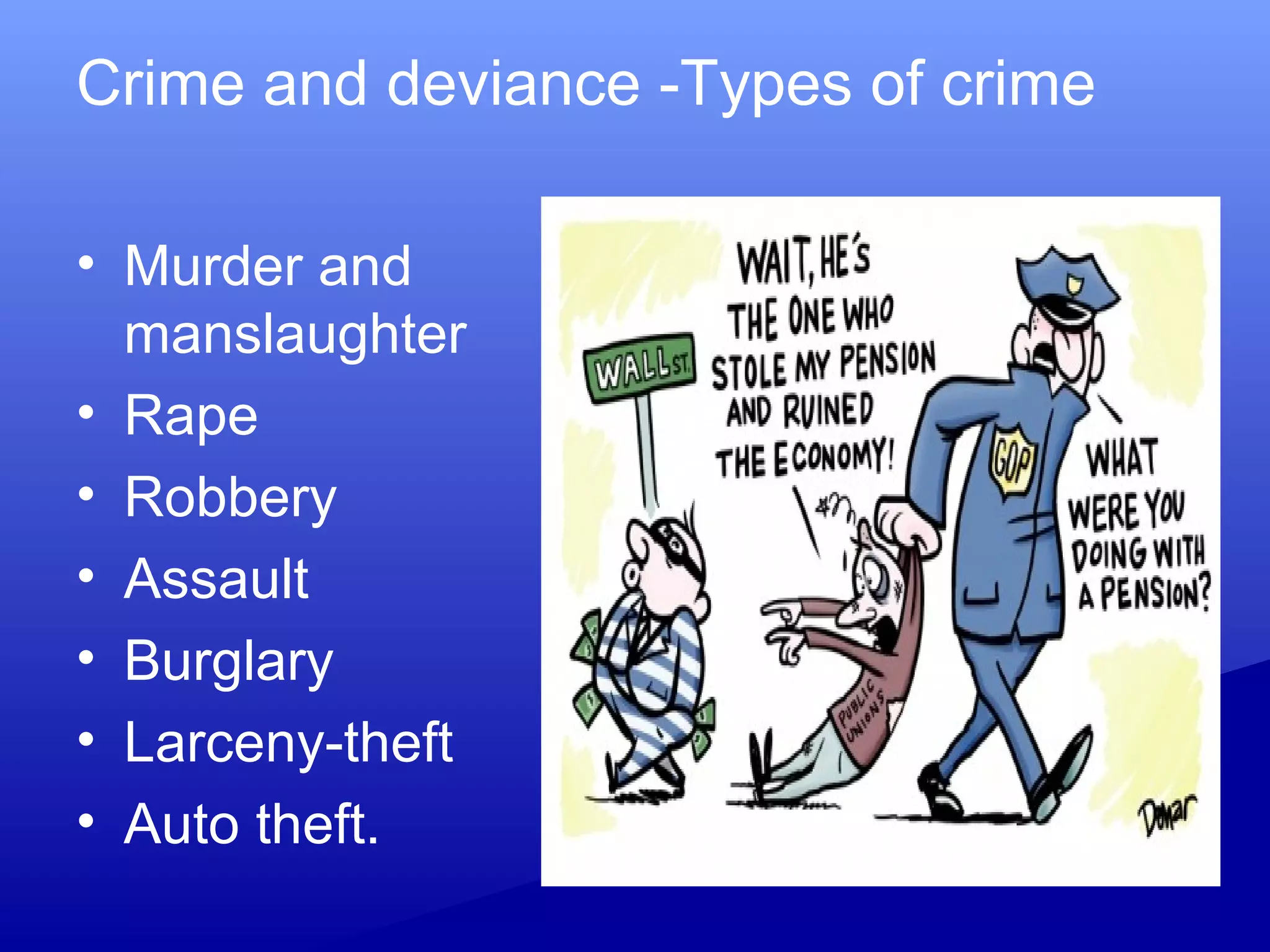 Crime and deviance | PPT | Crime & Harmful Acts to Individuals, Society ...