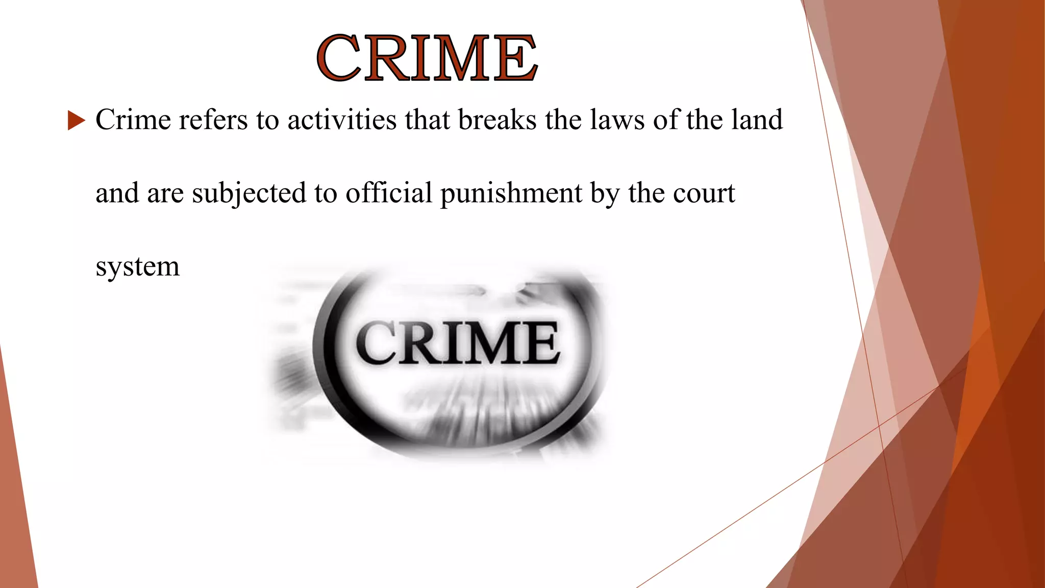 Crime and deviance sociology presentation | PPTX