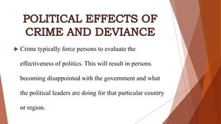 Crime and deviance sociology presentation | PPTX