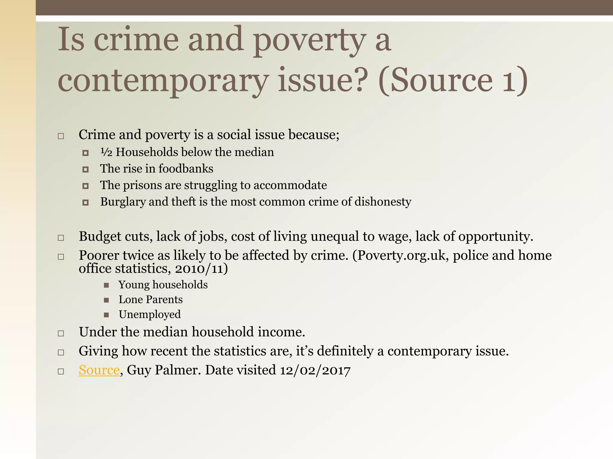 Crime and poverty presentation (exam) | PPTX