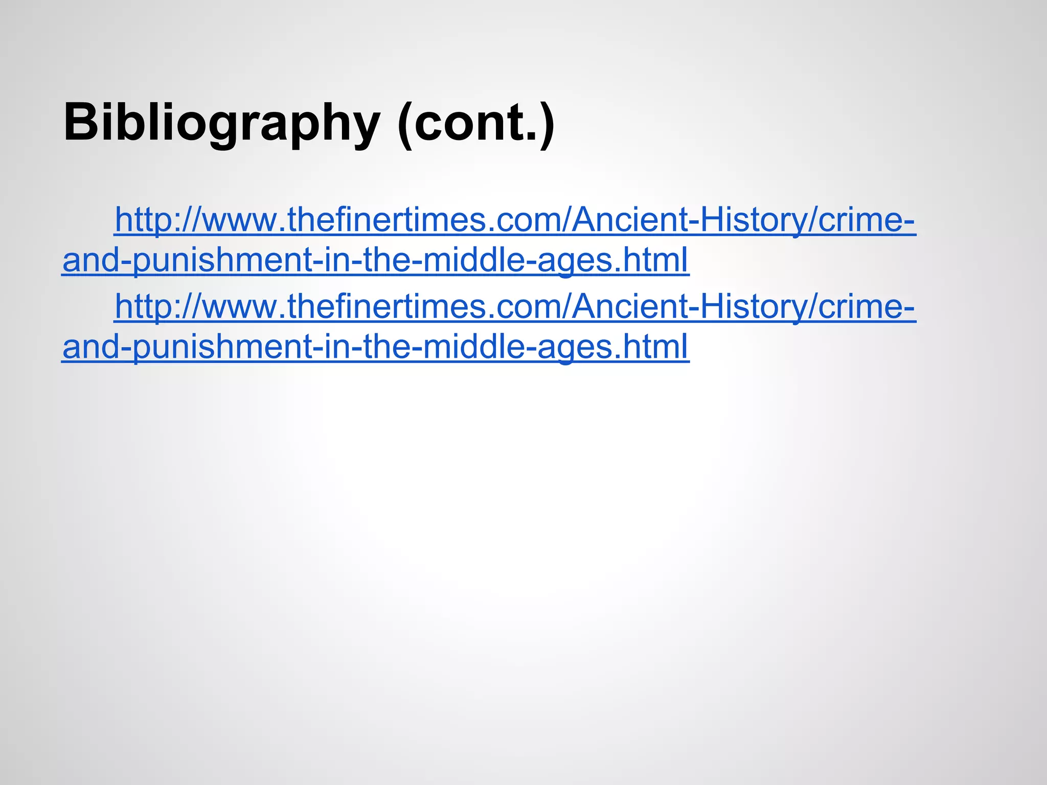 Crime and punishment in the medieval ages | PDF