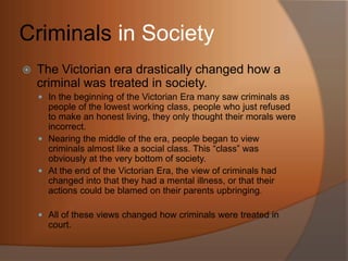 Crime and punishment victorian era | PPTX
