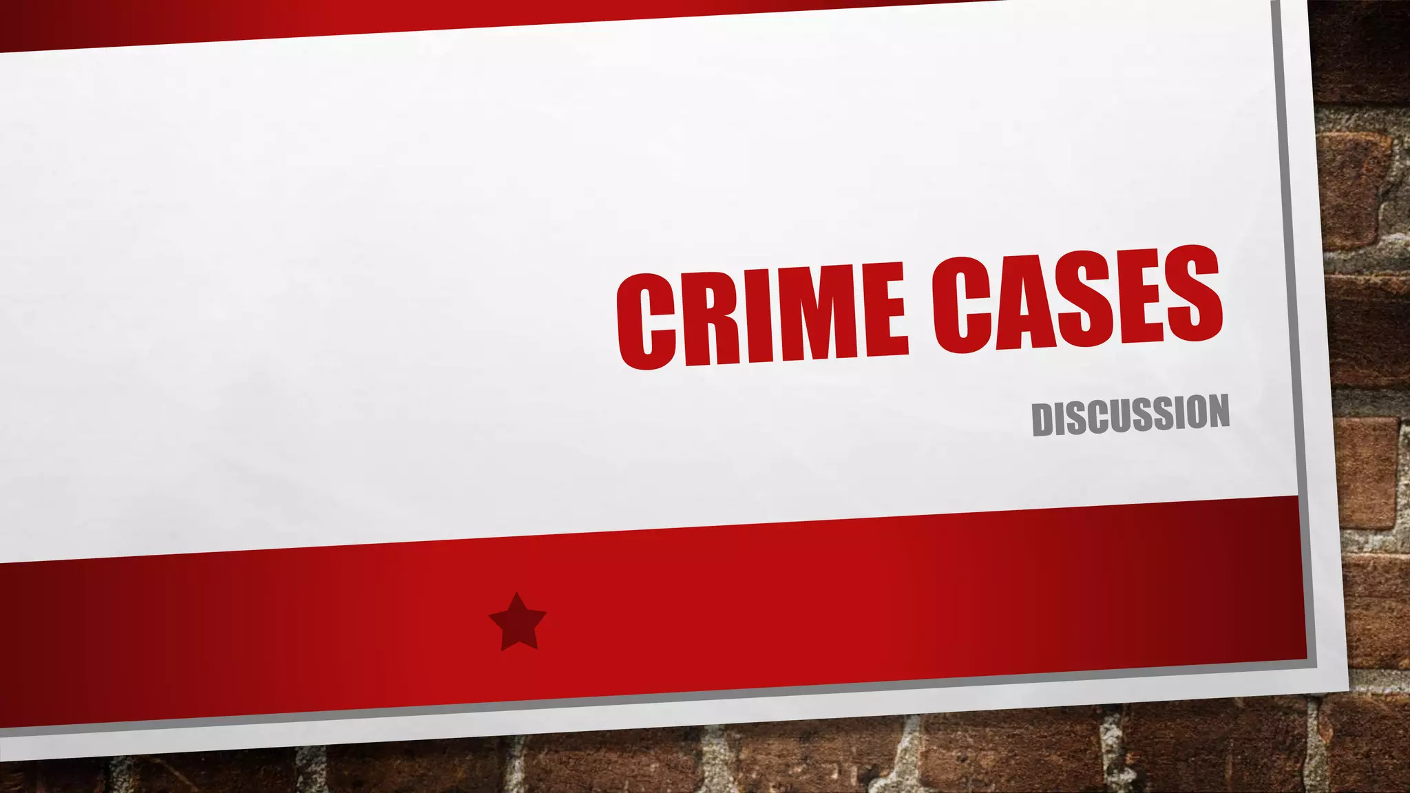 Crime cases | PPTX