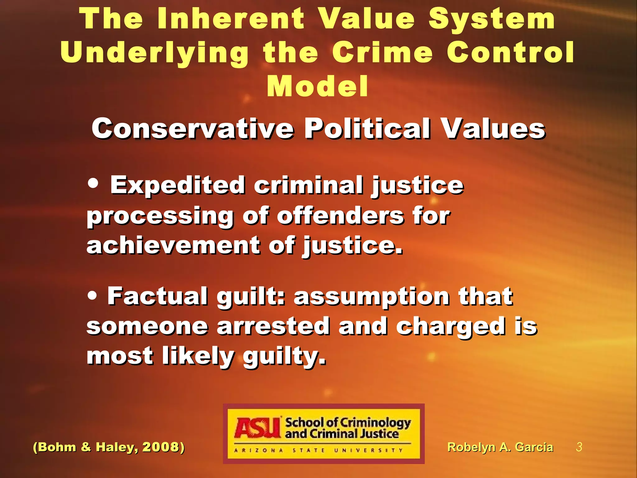 Crime Control and Due Process in the United States | PPT