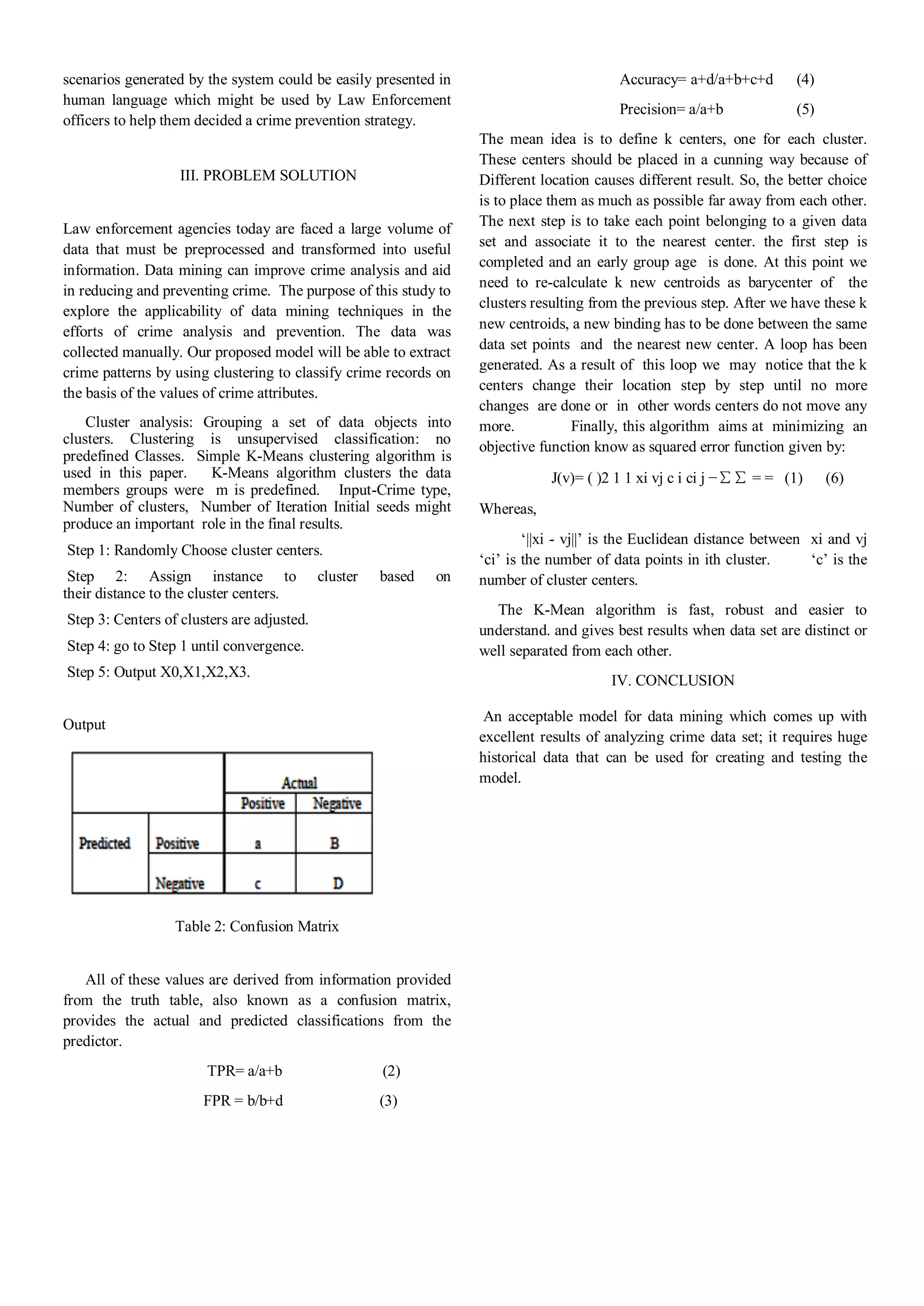 Crime Data Analysis Visualization And Prediction Using Data Mining Pdf