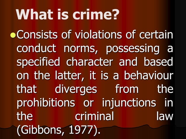 Crime definition | PPTX