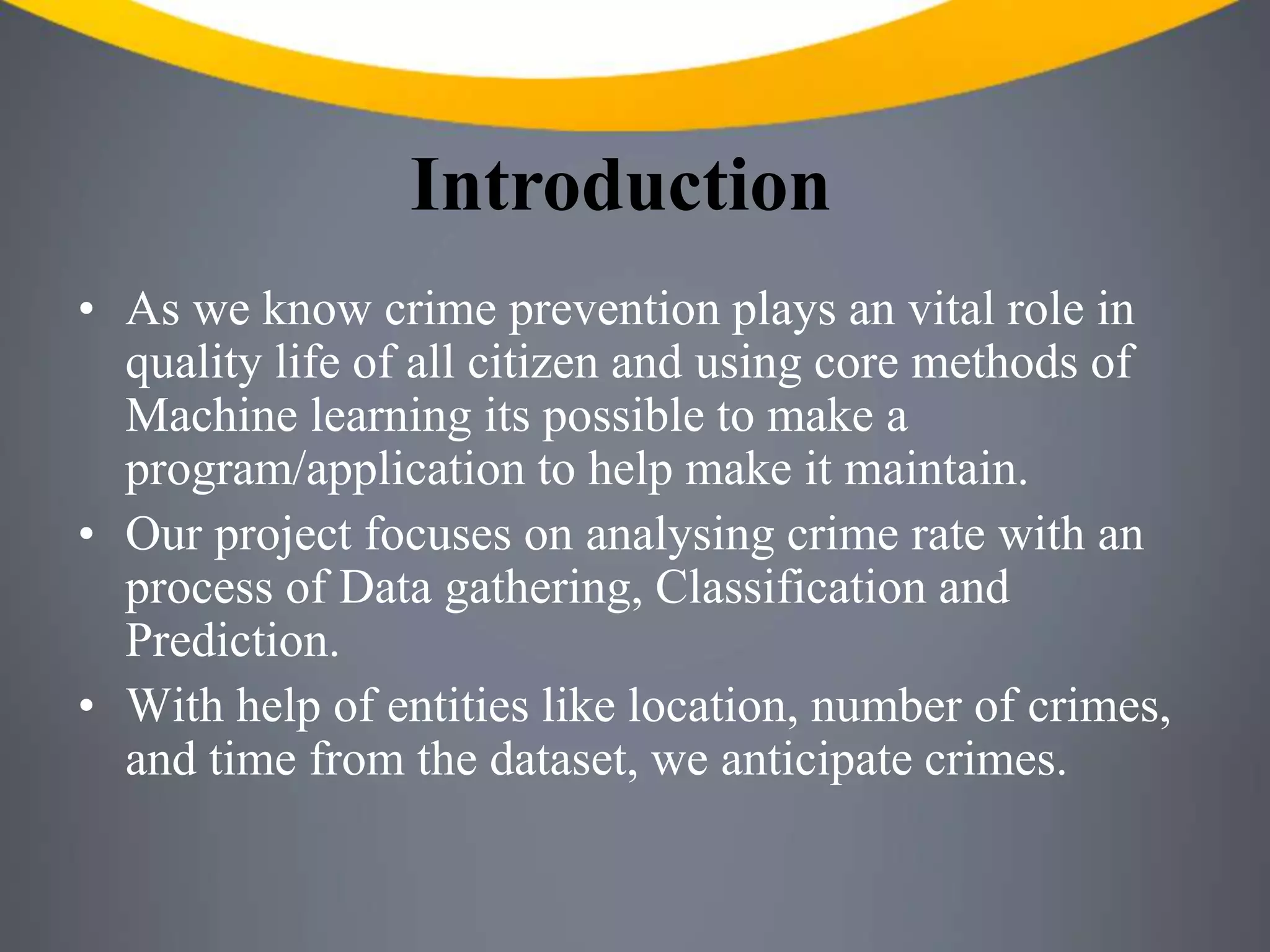 Crime Detection | PPTX