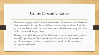 About Crime Documentaries | PPTX