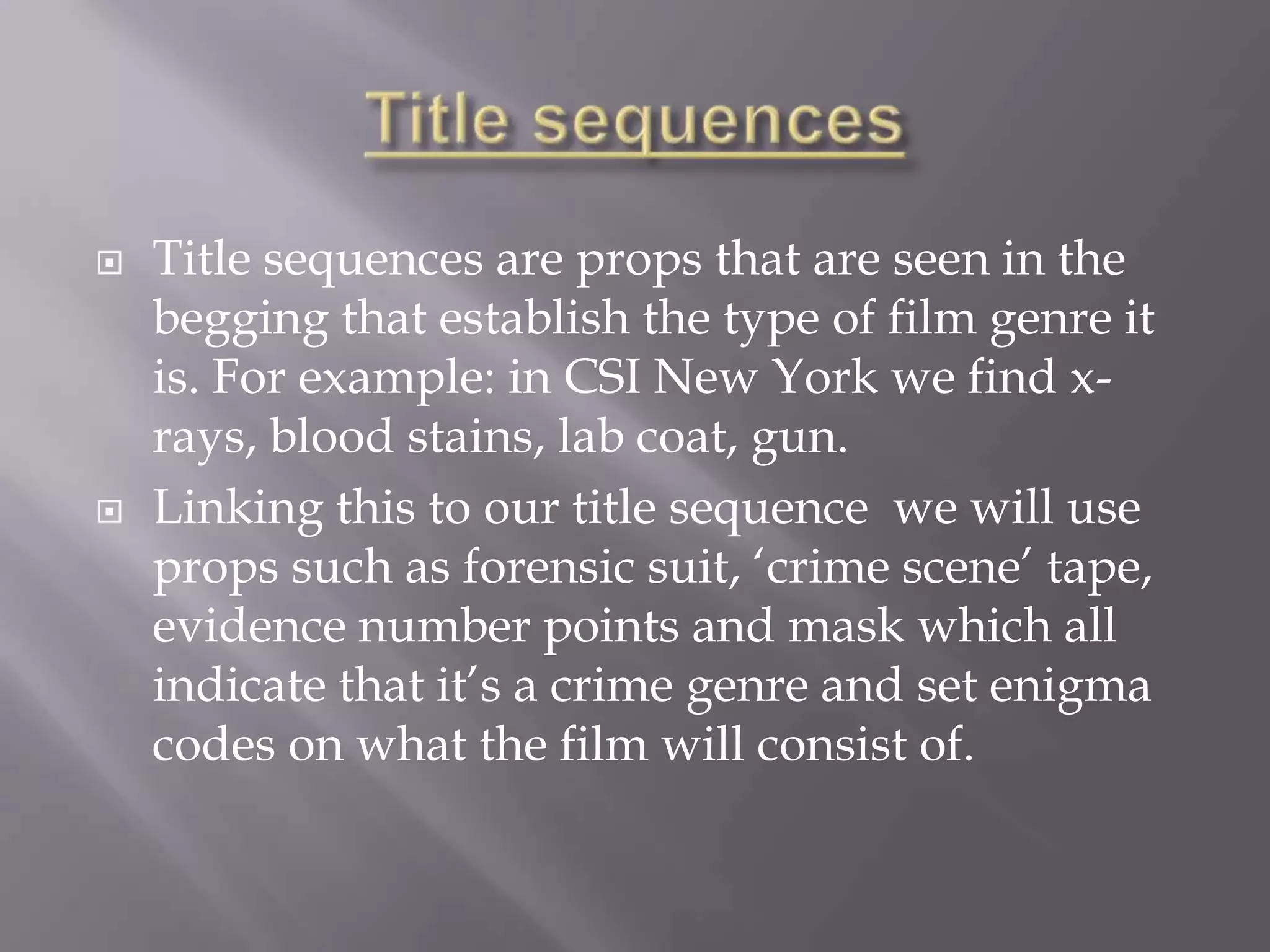 Crime dramas | PPTX