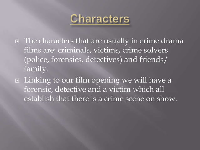 Crime dramas | PPT