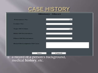 Crime file system | PPTX