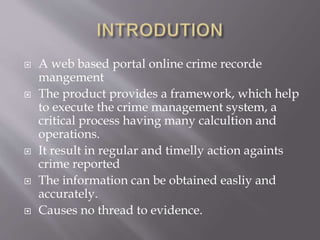Crime file system | PPTX