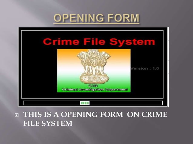 Crime file system | PPTX | Operating Systems | Computer Software and Applications
