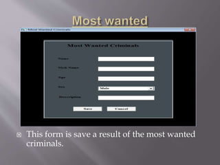 Crime file system | PPTX