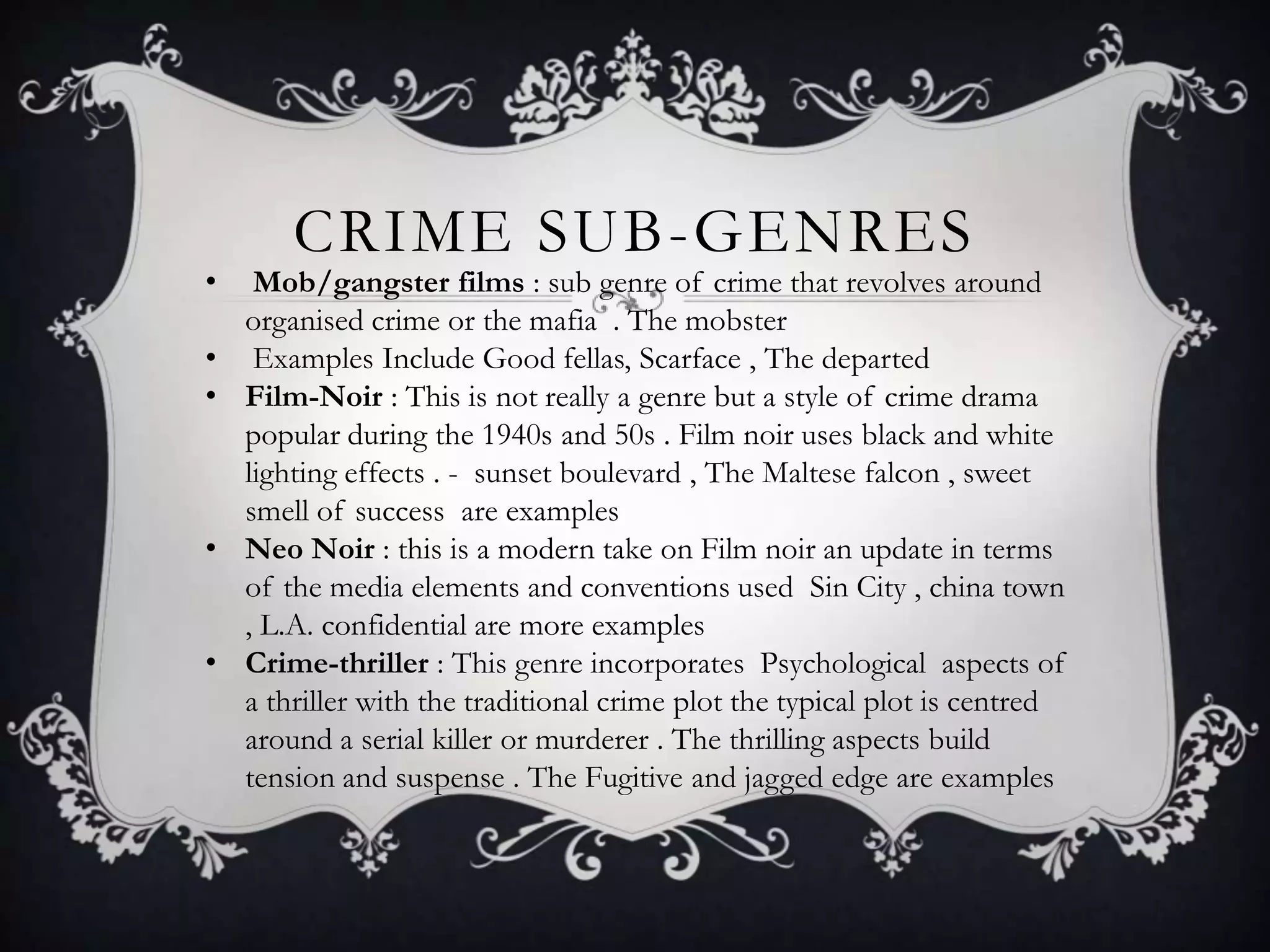 Crime genre | PPT