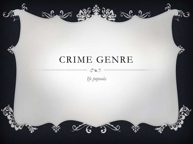 Crime genre | PPT