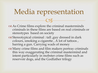 Crime genre characteristics | PPTX