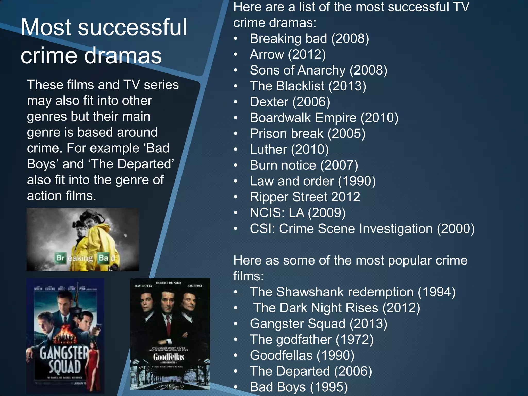 Crime genre history | PPTX