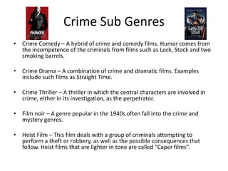 Crime Genre Timeline | PPTX