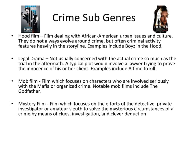 Crime Genre Timeline | PPT
