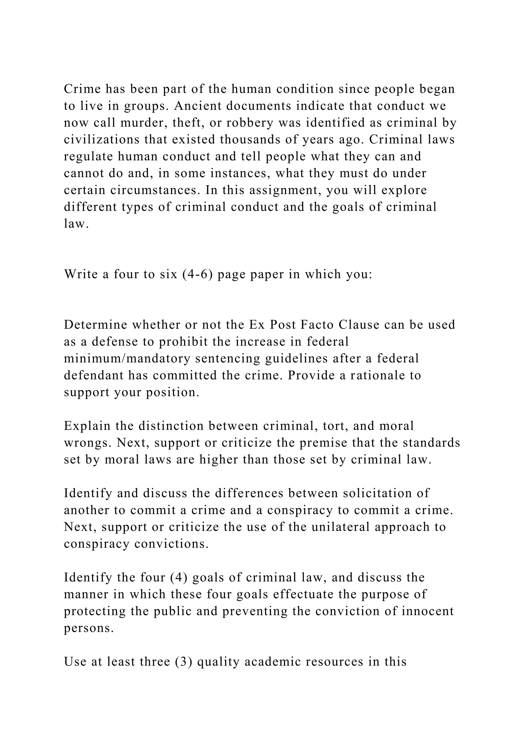 Crime has been part of the human condition since people began to liv ...