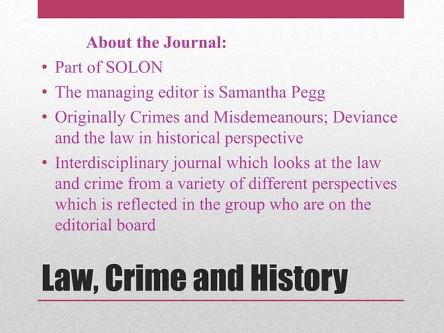 Crime, horror and morality | PPTX