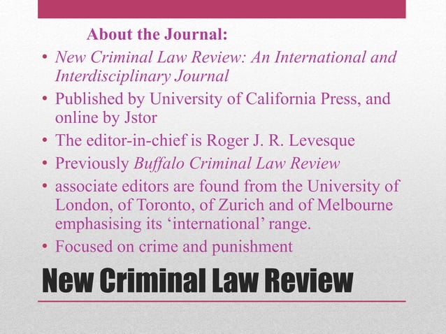 Crime, horror and morality | PPTX