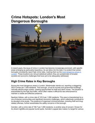 Crime Hotspots: London's Most Dangerous Boroughs | DOCX