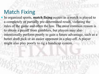 Crime in cricket | PPTX