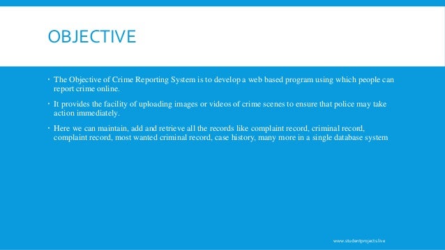 Online Crime Report Information System | PPTX