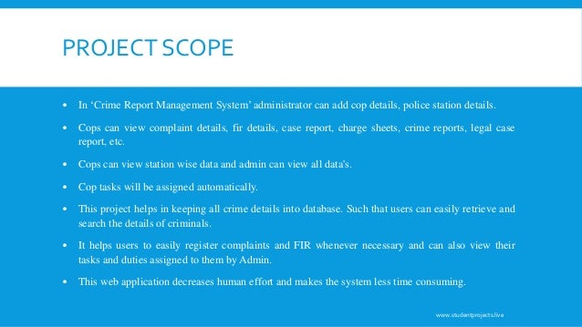 Online Crime Report Information System | PPT