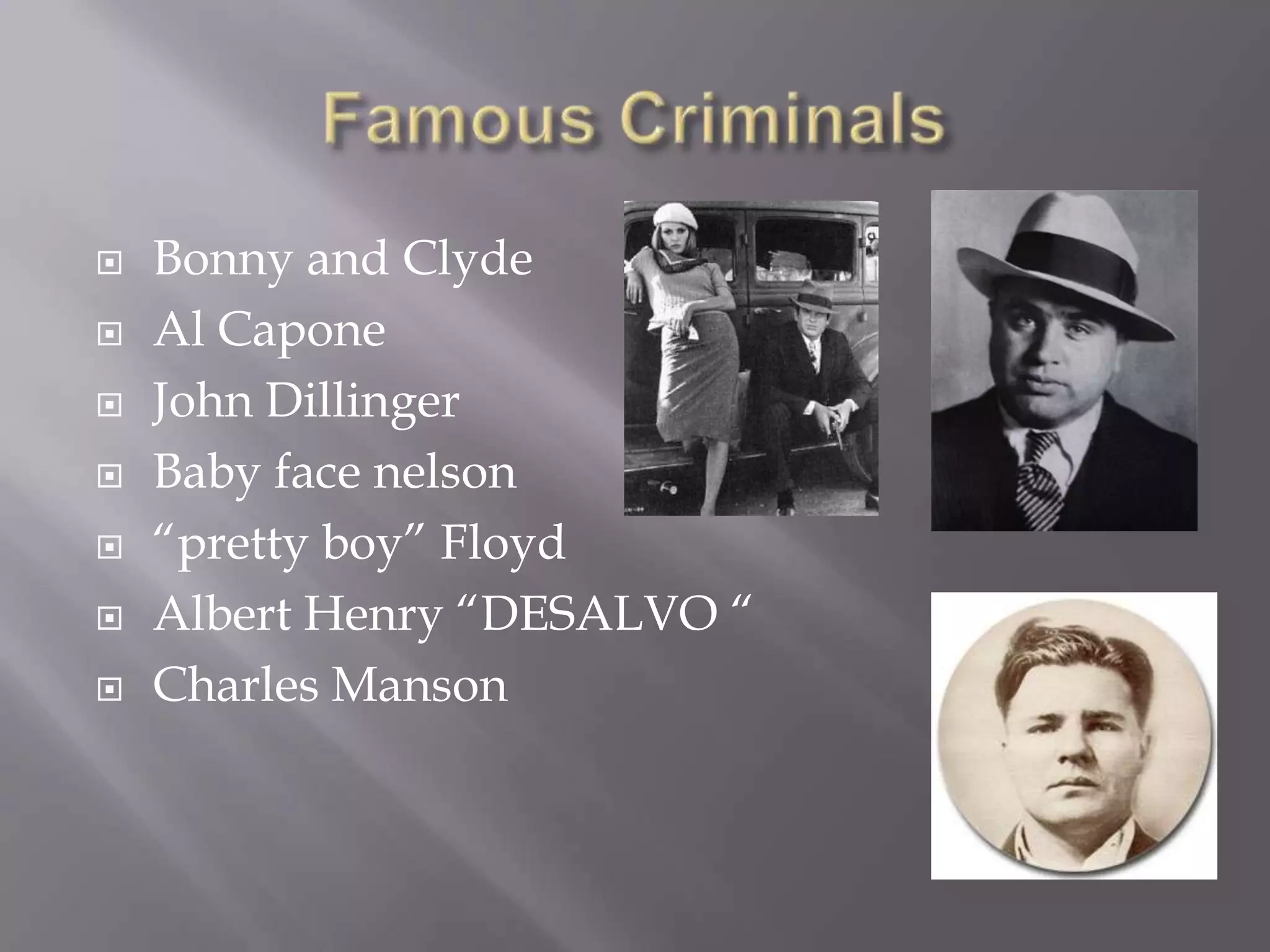 Crime In The 1930’S By Sebastian Weedon | PPTX