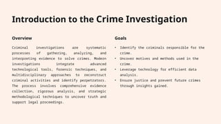 crime invetigation using big data analytic | PPT