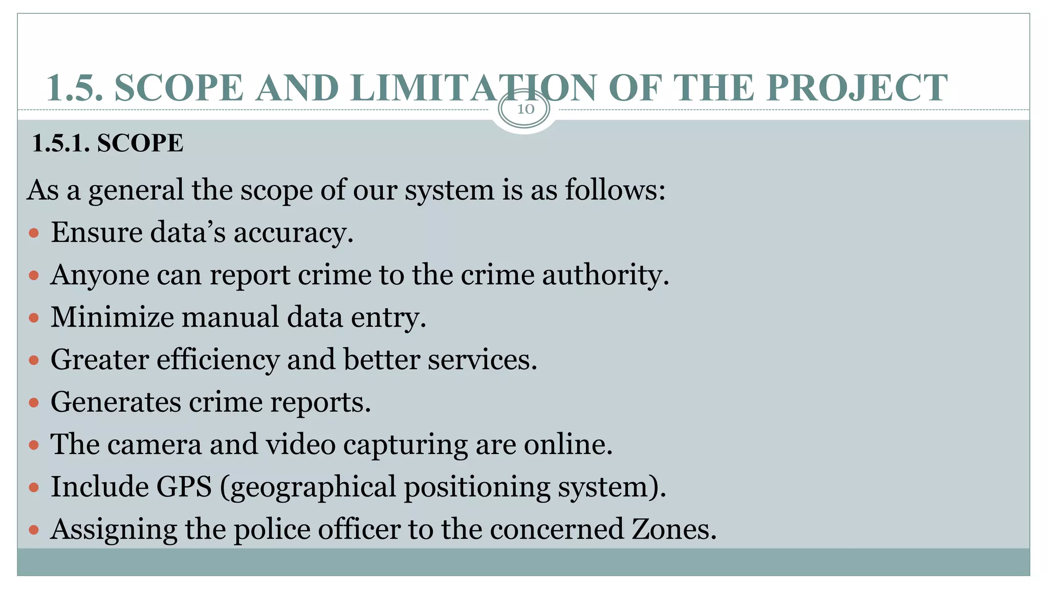 Crime Management System final year project | PPTX