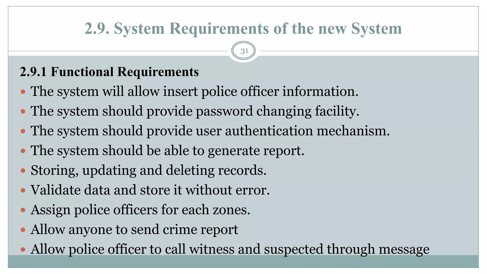 Crime Management System final year project | PPTX